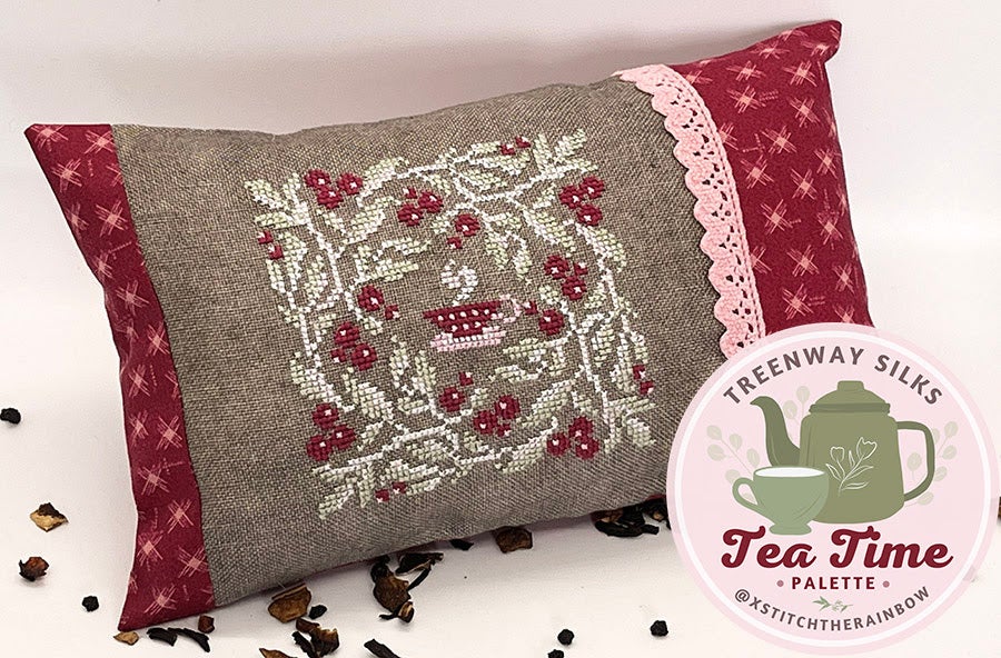 Teaberry Tile - Ink Circles | Stitch New England